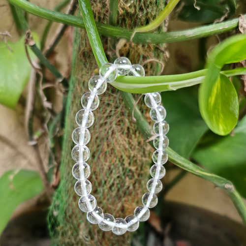 Clear Quartz 8mm Bracelet (Universal Crystal) – Dr. Neeti Kaushik's Shop